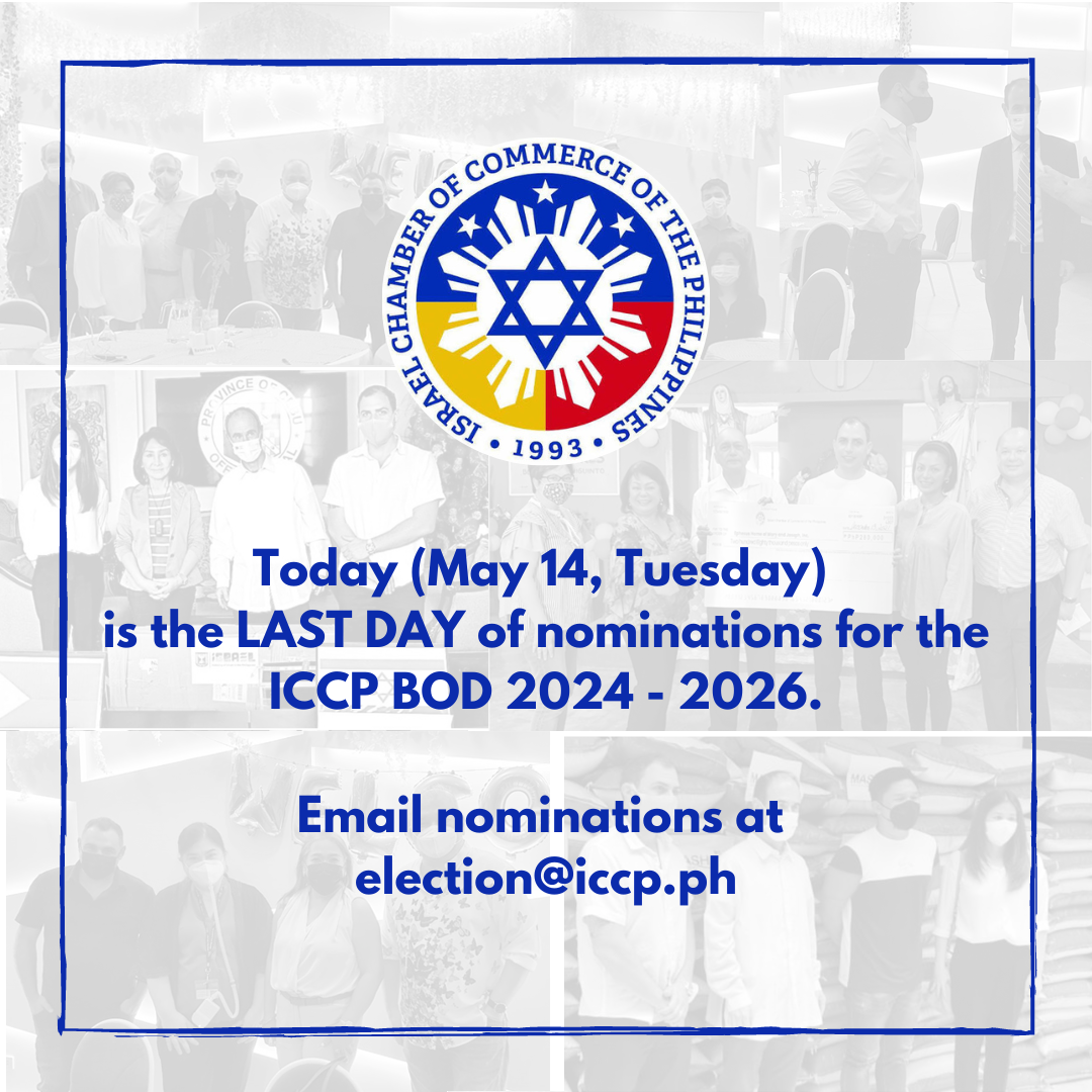 ICCP Notice of Election for 2024 - Israel Chamber of Commerce of the Philippines