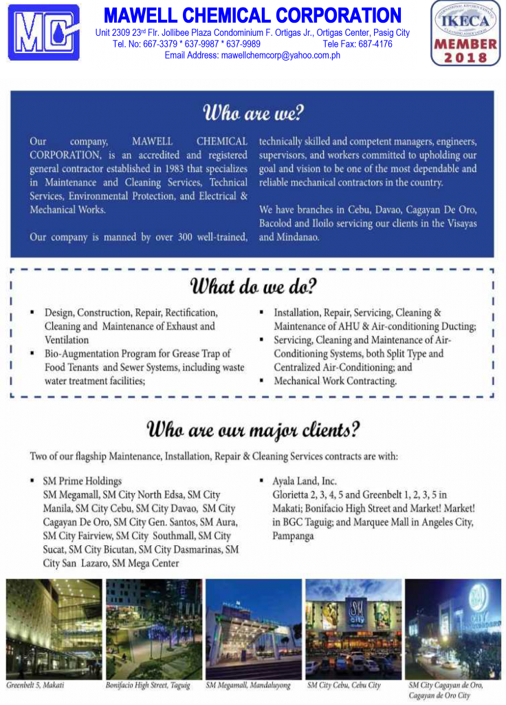 Mawell Chemical Corporation - Israel Chamber of Commerce of the Philippines